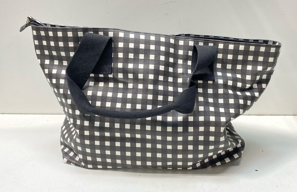 Dabney Lee Black White Checkered Large Tote With Zip Pouch | eBay