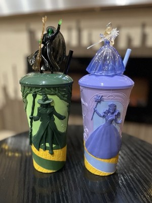 Brand New Wicked For Good Glinda & Elphaba Tumbler Gripper Cup Set AMC ...