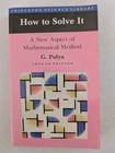 How to Solve it A New Aspect of Mathematical Method by G. Polya Book | eBay