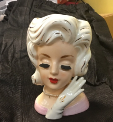 Pink Lady Head Vase | eBay
