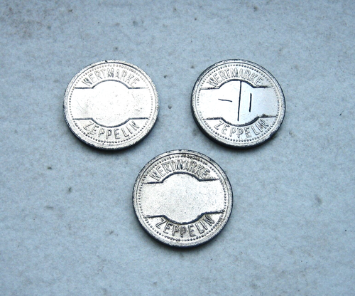 Three Germany Wertmarke Zeppelin Amusement Tokens C1950/60s Era | eBay
