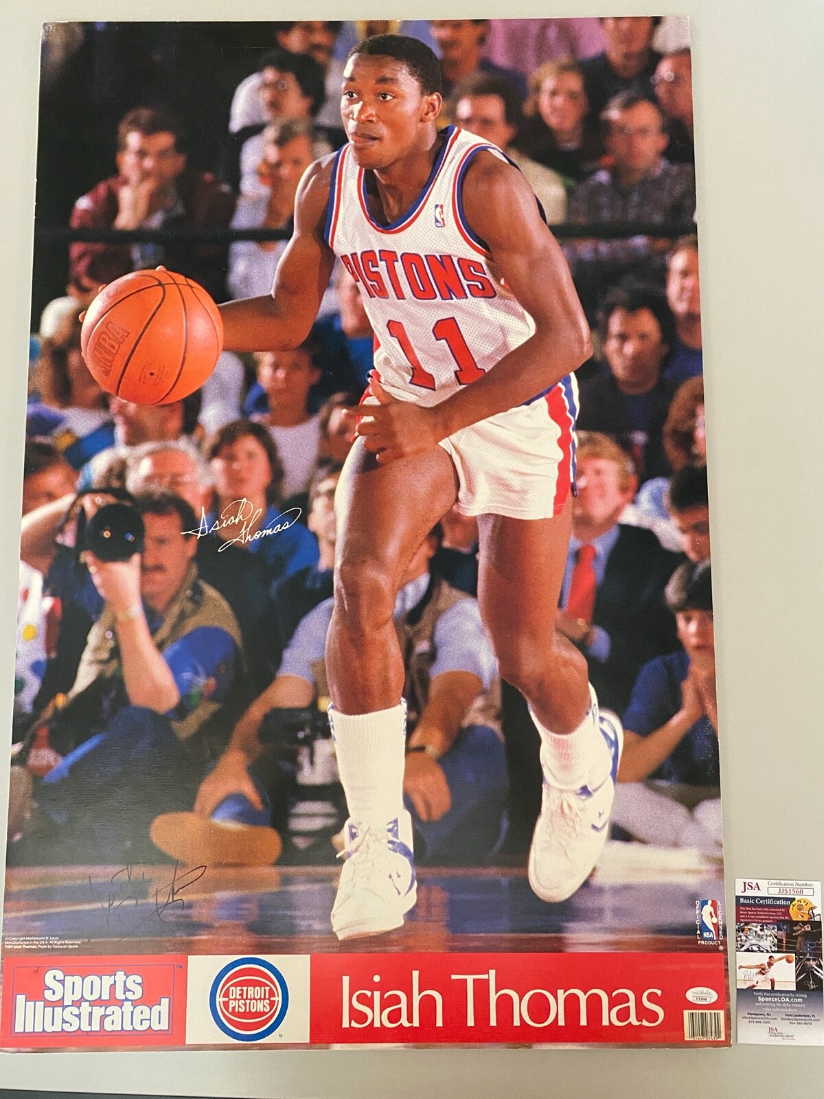 ISIAH THOMAS PISTONS Sports Illustrated Poster JSA COA Free Shipping | eBay
