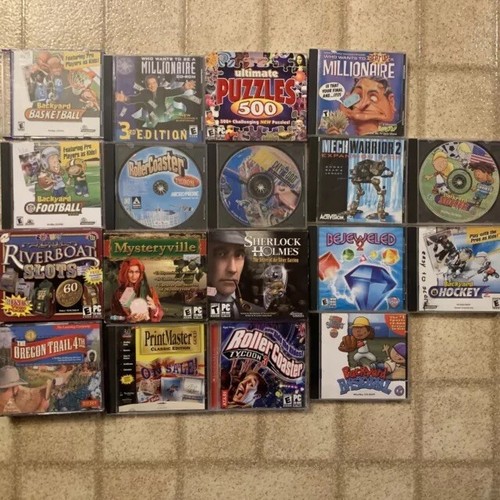 Lot Of 14 Various Vintage PC CD ROM Computer Video Games Untested | eBay