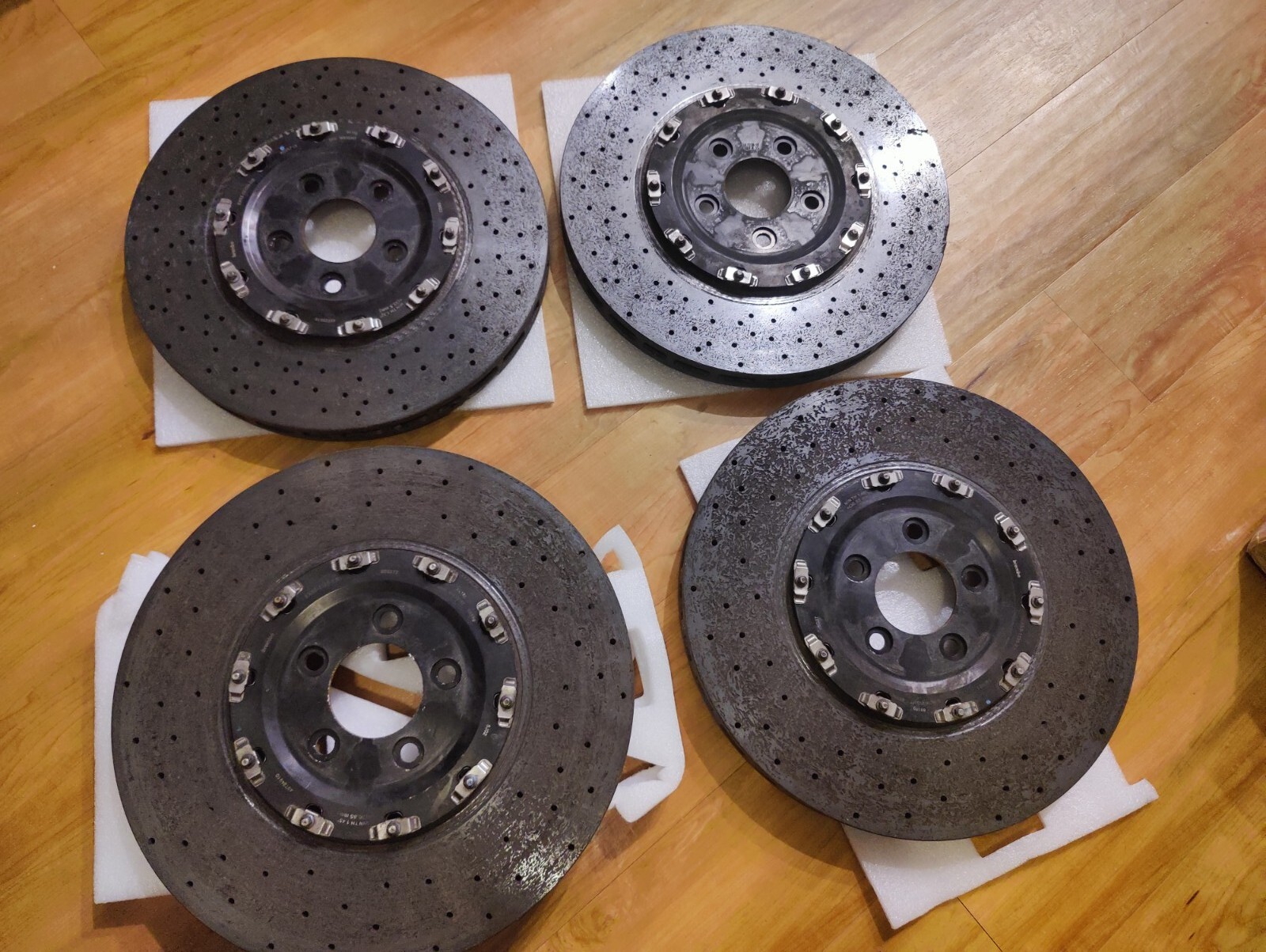 2014+ JAGUAR F-TYPE FRONT REAR BREMBO CARBON CERAMIC BRAKE ROTOR SVR/R ...