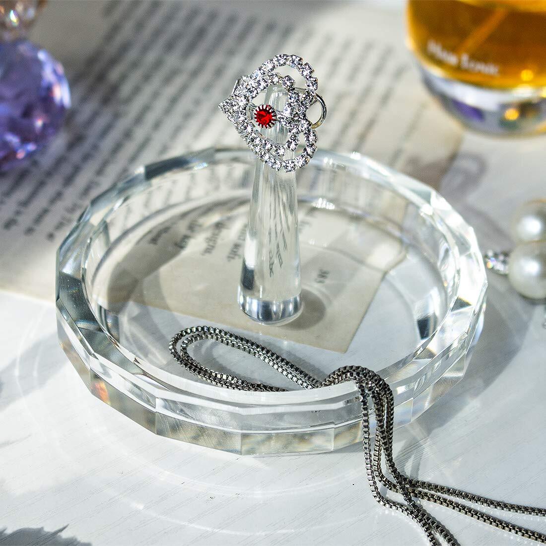 Crystal Ring Holder Dish Jewelry Ring Rack Display Holder for Wedding ...