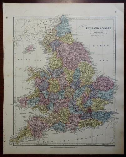 England & Wales United Kingdom London Cardiff York Manchester 1885 ...