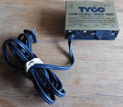 Tyco Train Controller Transformer #899V Output: 18VDC - 20VAC - HO & N ...