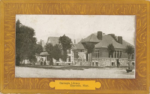 Charlotte MI * Carnegie Library 1908 * Eaton Co. Post Card | eBay