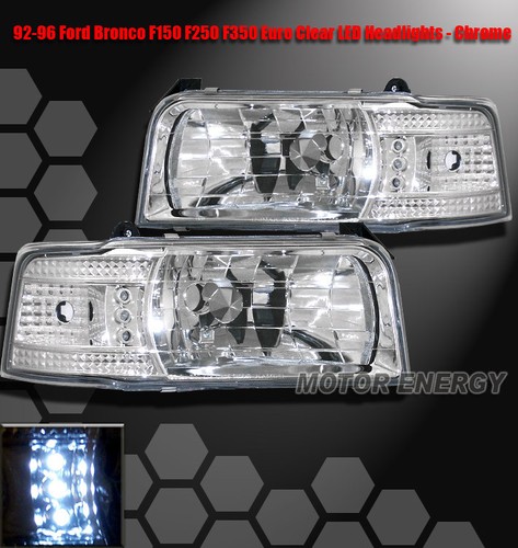 92 93 94 95 96 FORD F150 F250 F350 BRONCO LED HEADLIGHT | eBay