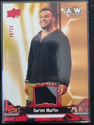 2023 AEW Darius Martin RED MAT RELIC /50 Trading Card Upper Deck #90209 ...