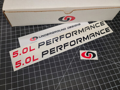 5.0L Performance Decals (2pk) Coyote Racing Engine Stickers Fits ...