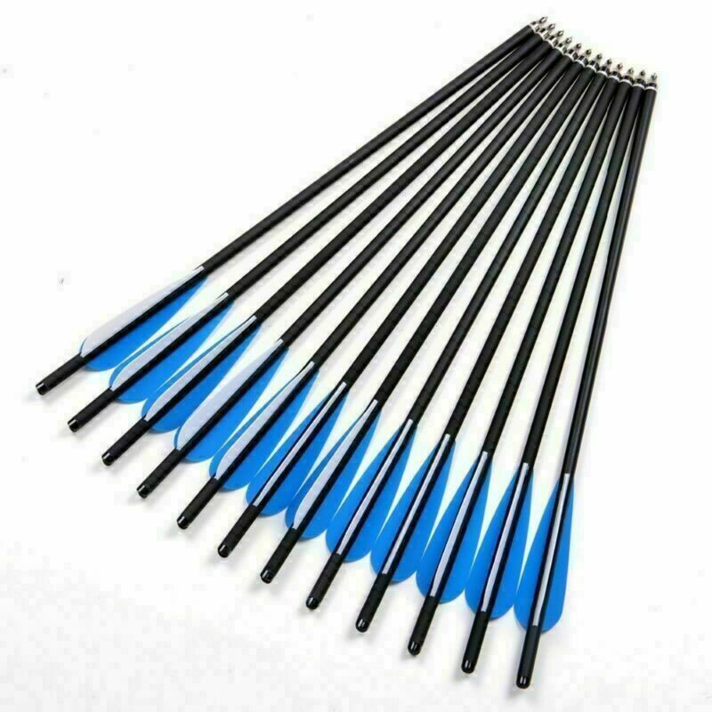 12Pack 16inch Crossbow Carbon Crossbow Bolts Arrow for Hunting Outdoor ...