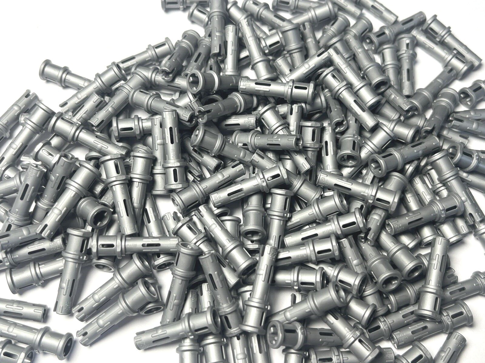 LEGO Technic Pin 3L with Friction Ridges and Stop Bush , Flat Silver ...