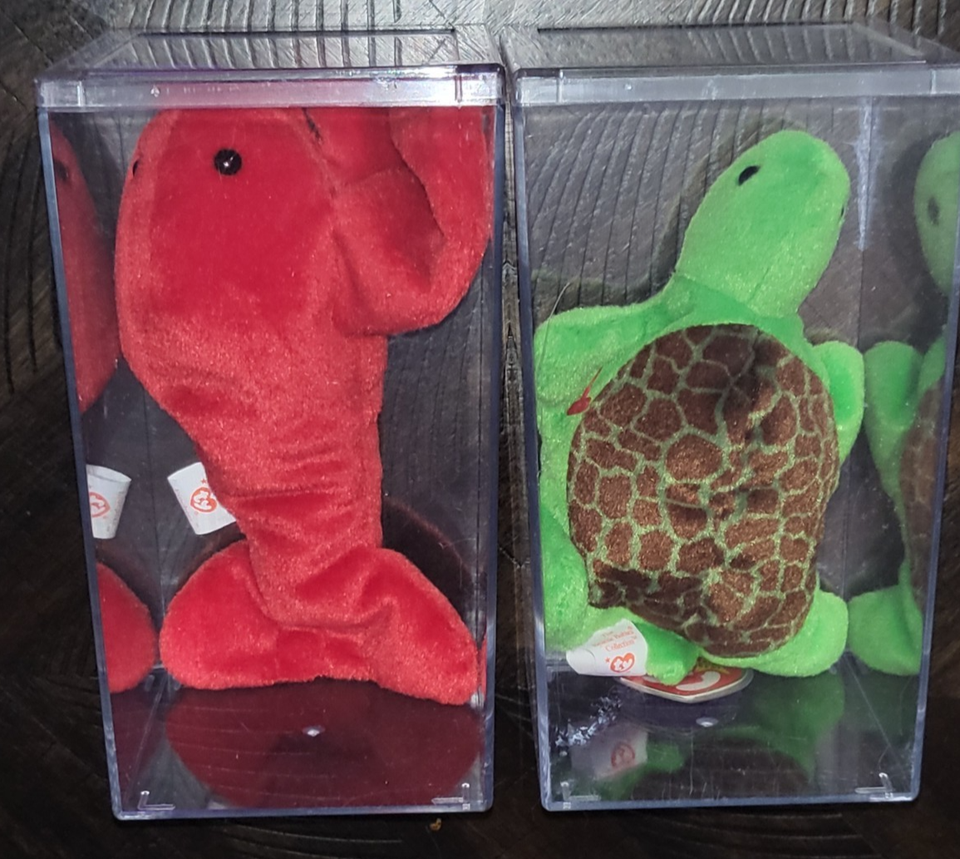 2 TY BEANIE BABIES: SPEEDY(LOOSE TAG) & PINCHERS W/TAG PROTECTOR ...
