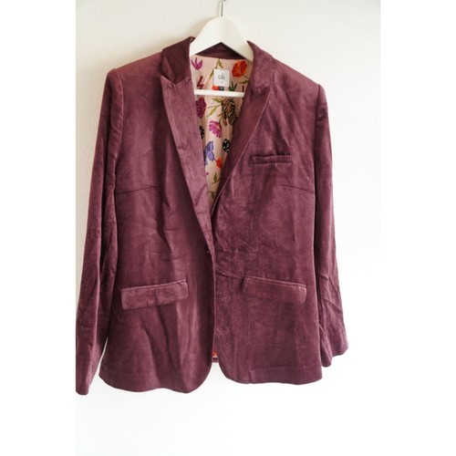 Cabi 4491 The Williams Plum Purple Velvet One Button Blazer Jacket Size ...