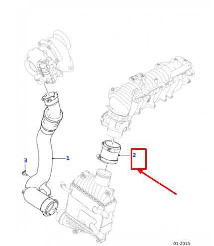 JAGUAR F-PACE X761 Intercooler High Pressure Hose T2H4077 NEW GENUINE ...