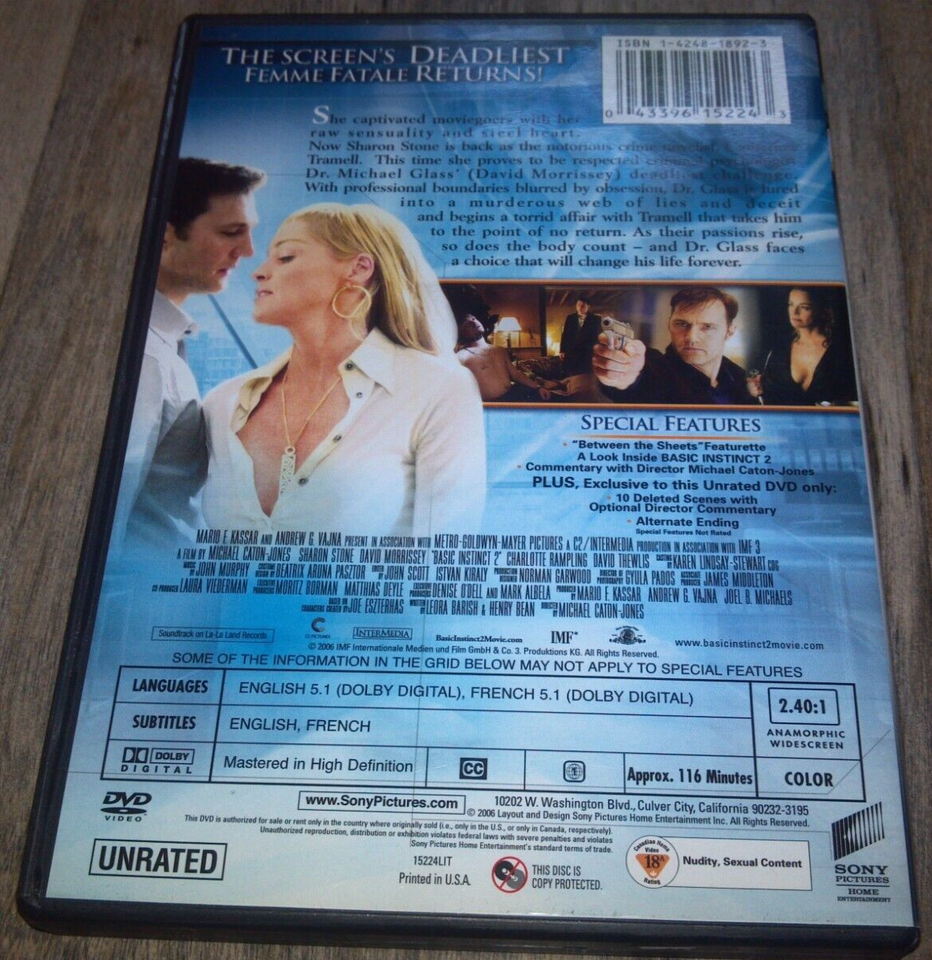 Basic Instinct 2 Unrated DVD | eBay