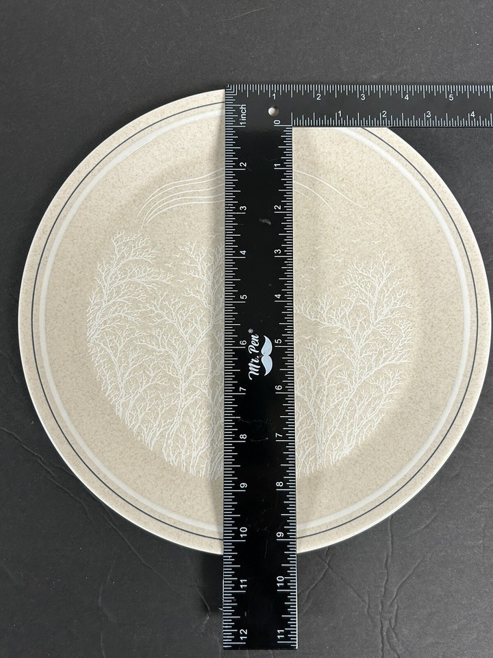 Lot Of 2 LENOX TEMPERWARE SILHOUETTE PLATES WHITE TREES/BIRDS BLUE ...