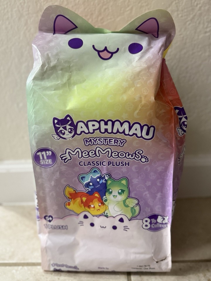 Aphmau MeeMeows 11" RARE Mystery Plush Elemental LIGHT CAT - SEALED ...