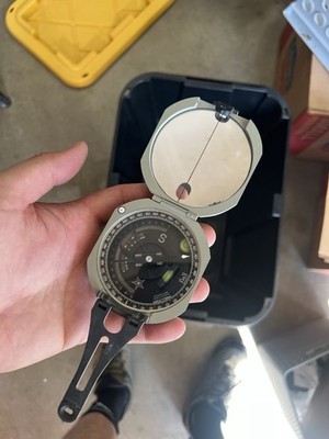 Azimuth Brunton Pocket Transit W Leather Case - Metal Body 0-360 Degree ...