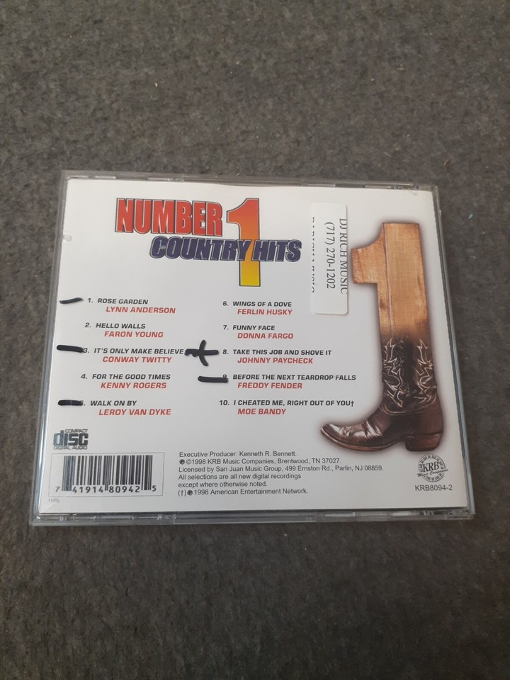 Number 1 Country Hits - Various Artists (1998) | eBay