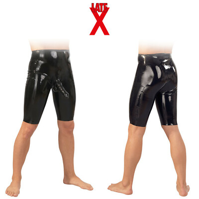 Sexy Cycling Shorts Latex Pants Penis Testicle Sleeve Bermuda con ...