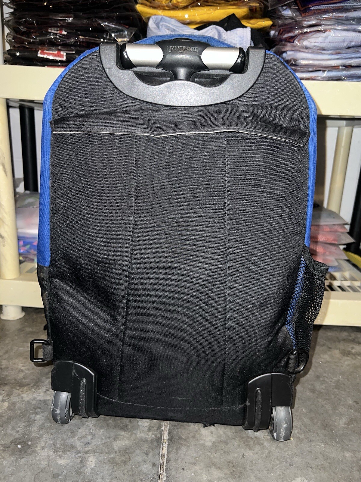 Vintage JanSport Rolling Backpack Laptop Bag Blue. - Gem