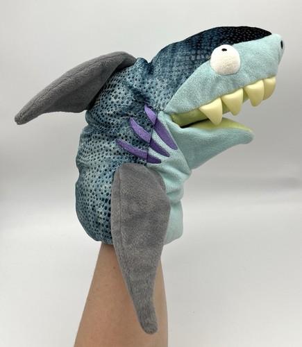 Manhattan Toy “Chomper Chums” the Blue Shark w/ Rubber Teeth Puppet ...