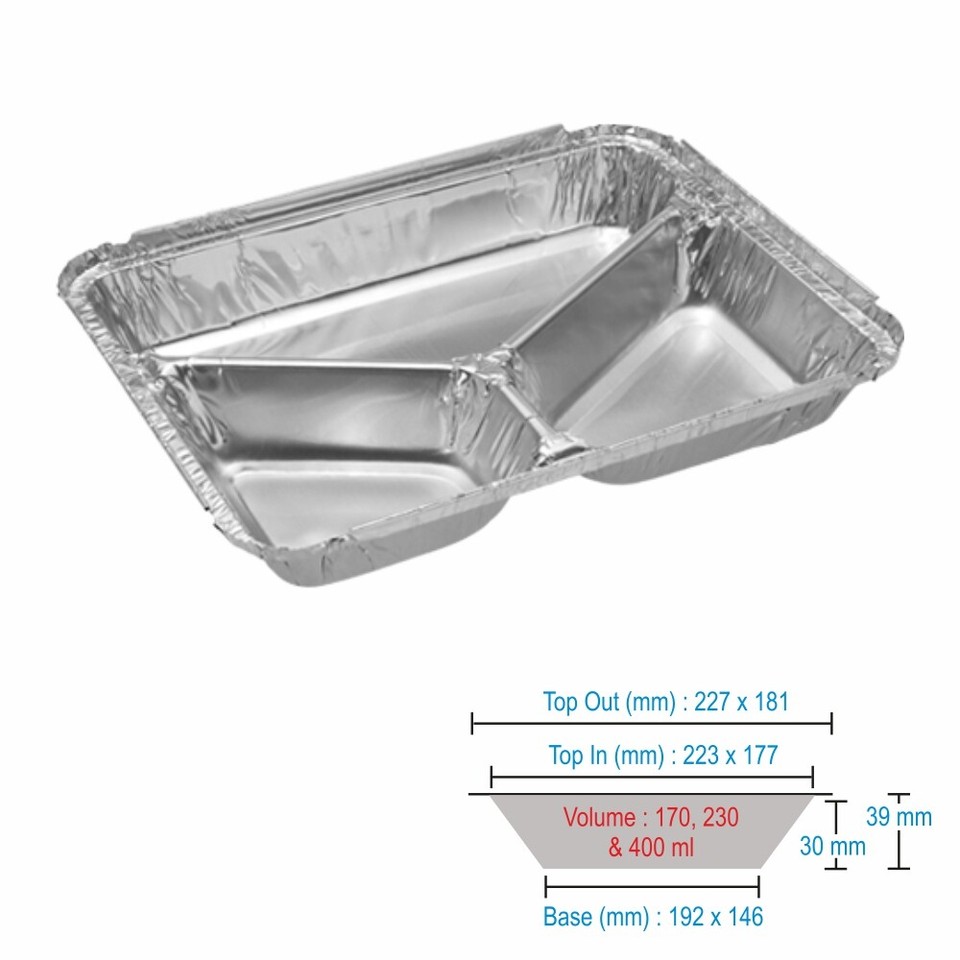 [Set of 150] Disposable Aluminium Foil Tray Containers with Lids ...