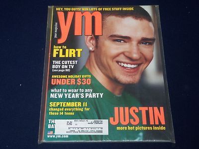 2001 DEC/2002 JAN YOUNG & MODERN YM MAGAZINE - JUSTIN TIMBERLAKE COVER ...