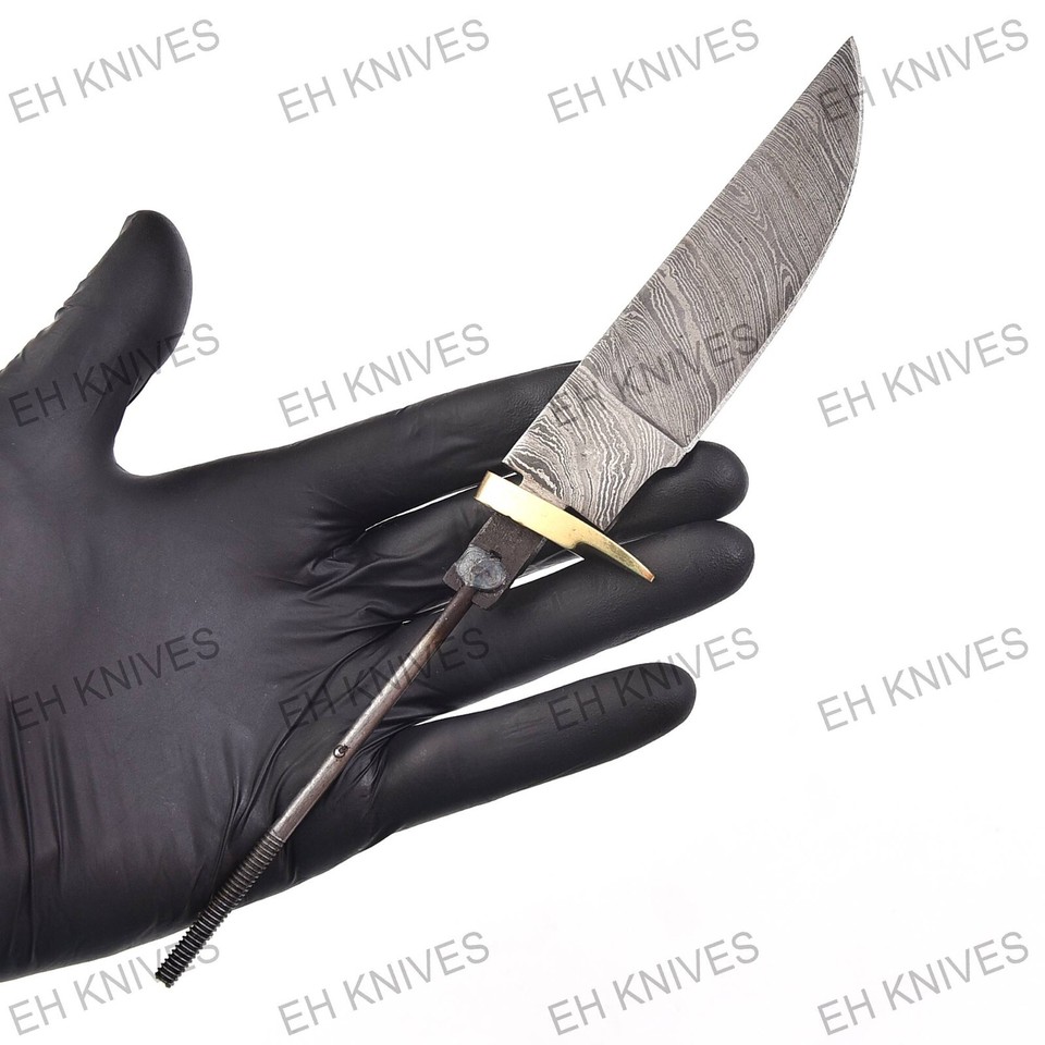 CUSTOM HAND FORGD Damascus Steel Rat Tail Blank Blade for EDC Knife ...