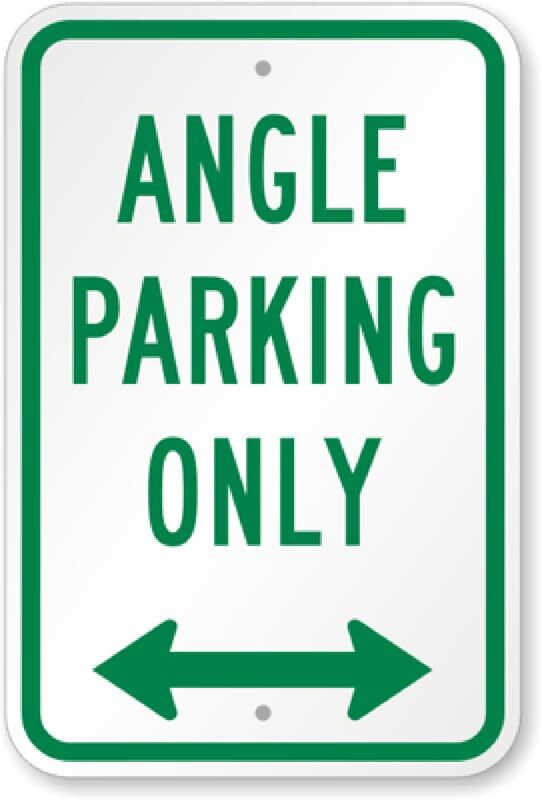 Angle Parking Only Arrow Aluminum Weatherproof 8" x 12" Sign p00451 | eBay