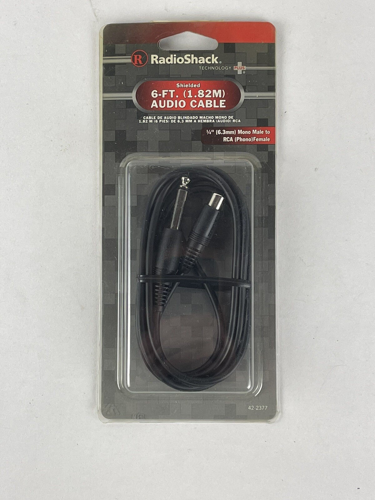 RadioShack Shielded 6-ft 1/4" Mono Male to RCA (Phono) Female Cable 420 ...