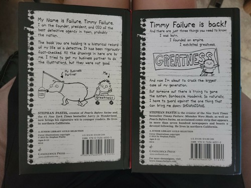 Lot of 2 Timmy Failure Hardcover books by Stephan Pastis , books 1 & 2 ...
