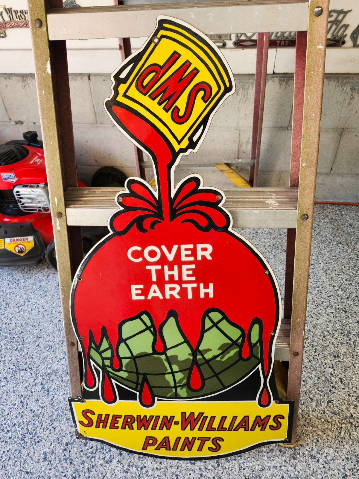 SHERWIN-WILLIAMS COLLECTIBLE PORCELAIN SIGN & 1995 COPENHAGAN TOBACCO ...