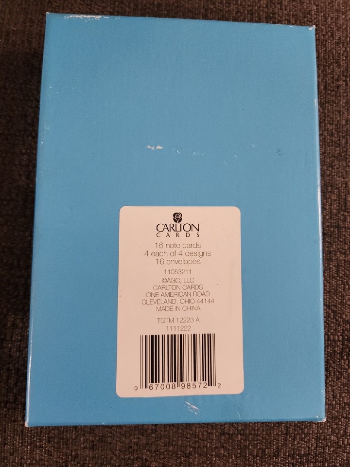 Boxed Blank Note Cards Carlton Cards Congrats Good Luck Great Job Hello ...