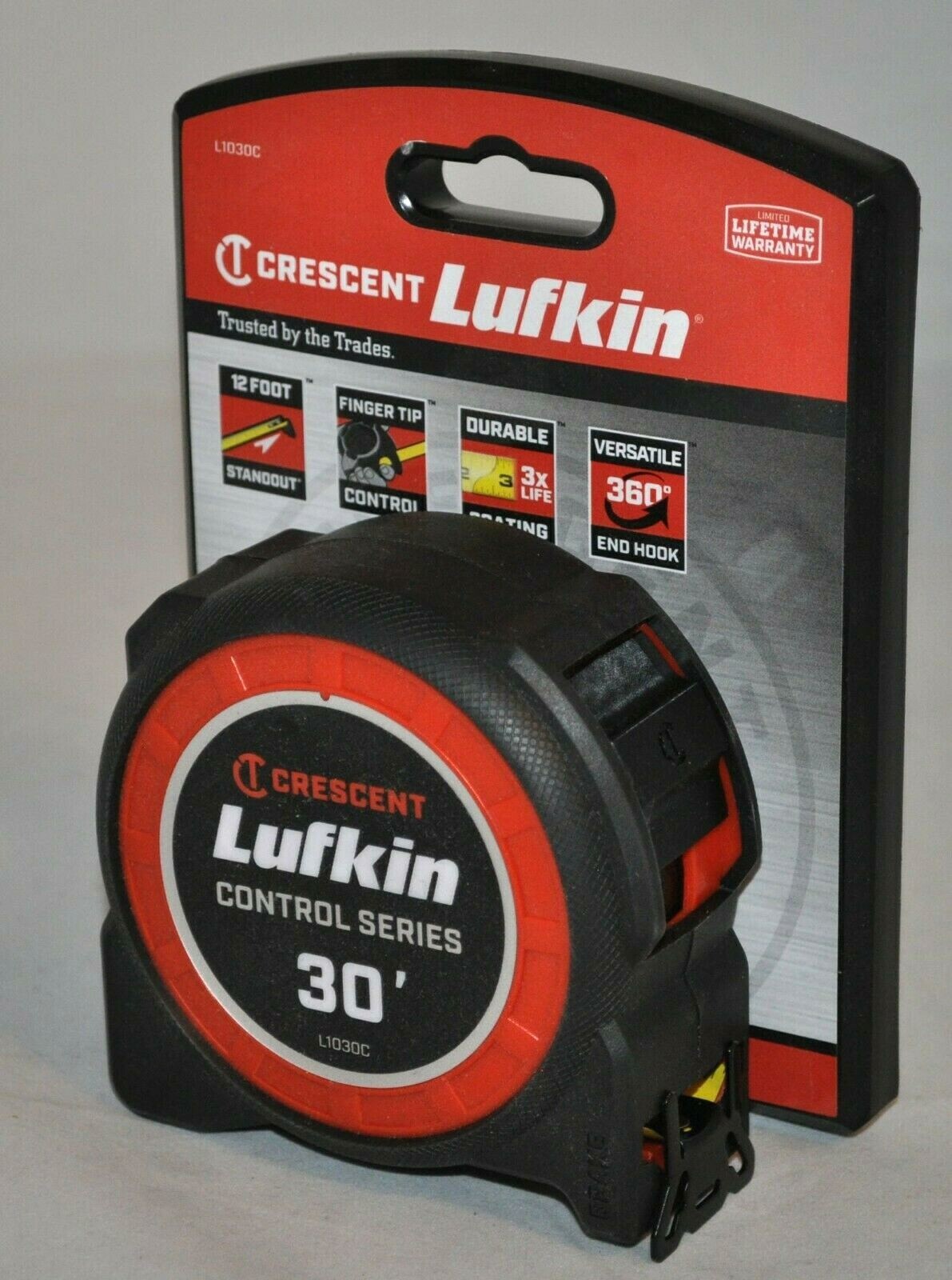 Lufkin Crescent 30 ft x 1-3/16 Tape Measure Finger tip Control Series ...
