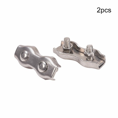 40mm Duplex 2-Post Wire Rope Clip Cable Clamp Grips M4 Stainless Steel ...
