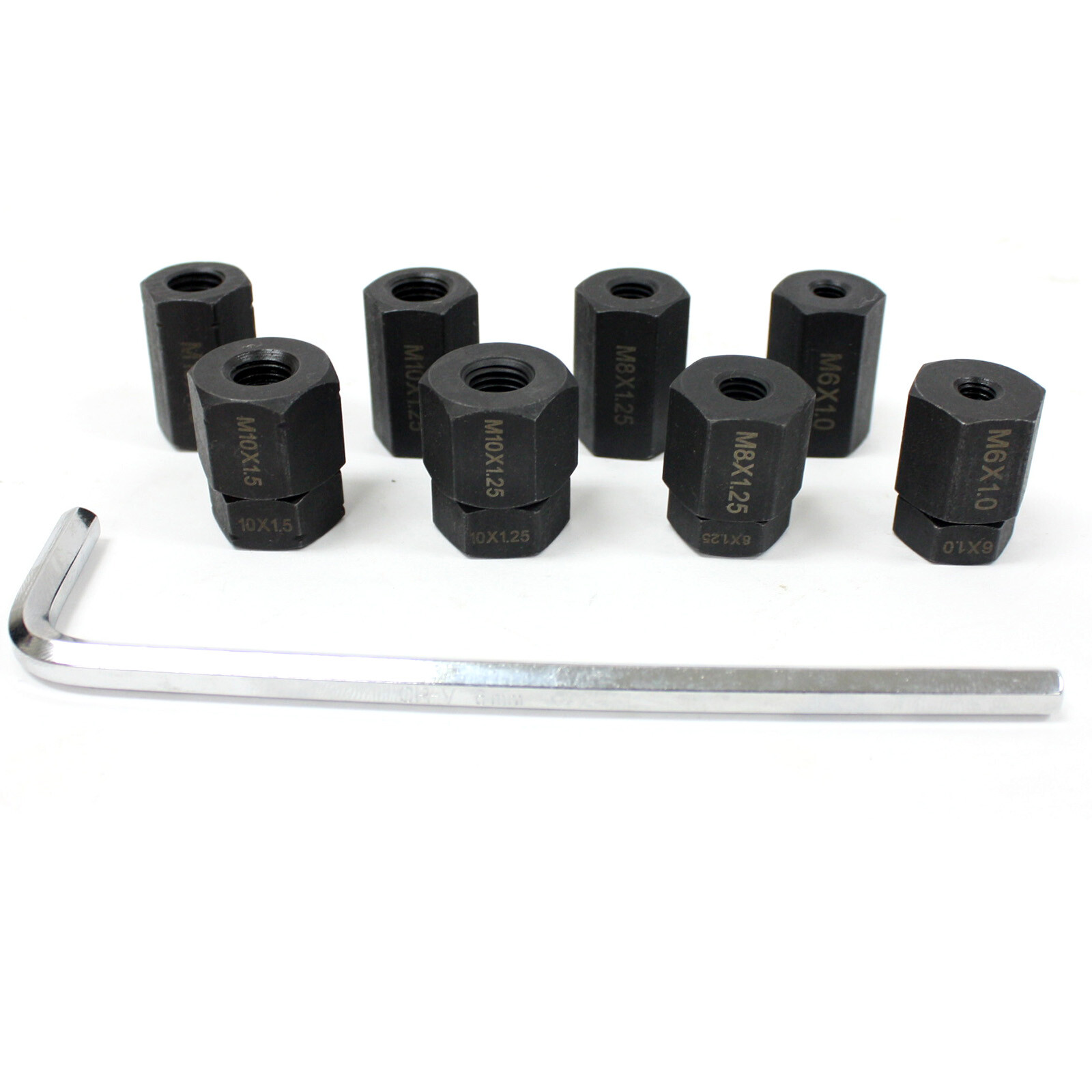9 pc Stud Remover & Installer Thread Set M6 M8 M10 Metric No Thread ...