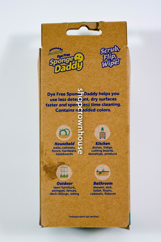 Scrub Daddy DYE FREE Sponge Daddy Heavy Duty Scrubber Sponge All ...