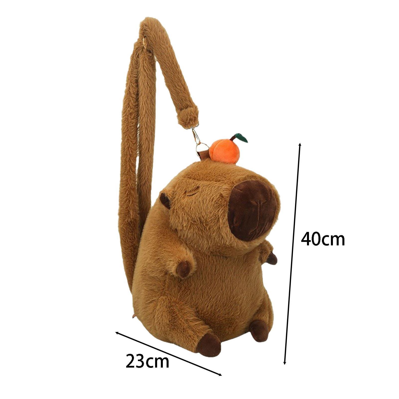 Plush Capybara Backpack Stylish Gift School Bag for Travel Backpacking ...