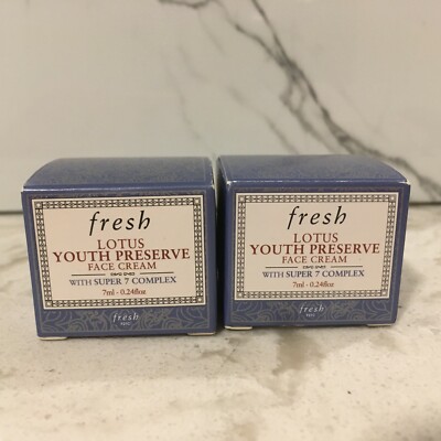 NEW Fresh LOTUS YOUTH PRESERVE Face Cream Deluxe Sample TRAVEL SIZE 0. ...
