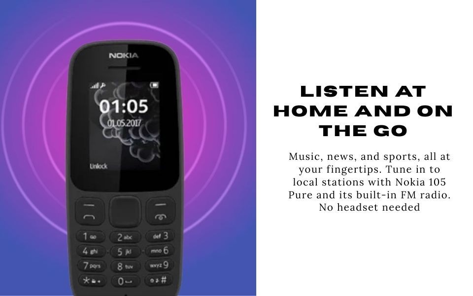 Nokia 105 2019 TA-1410 Black Unlocked 4MB 1.8" Flash Light Mobile Phone ...