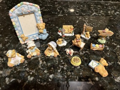 Cherished Teddies Mini Figurine Lot 2x3 Pic Frame 310409 916358 352691 ...