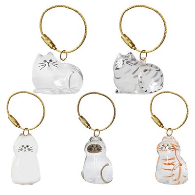 Cat Hair Keychain Storage Bottle, Cat Fur Memory Bottles, Pet Hair ...