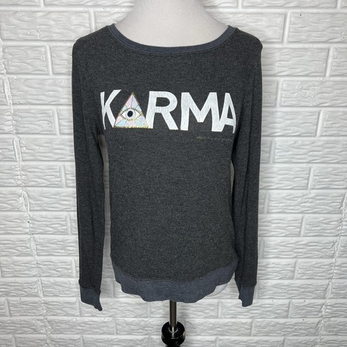 SPIRITUAL GANGSTER Gray Karma Pullover Knit Sweatshirt Size XS | eBay