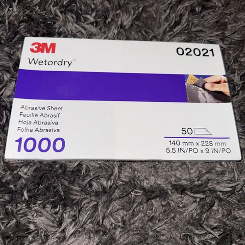 3M 02021 2021 Wetordry Abrasive Sandpaper 1000 Grit Paint Buff Car ...