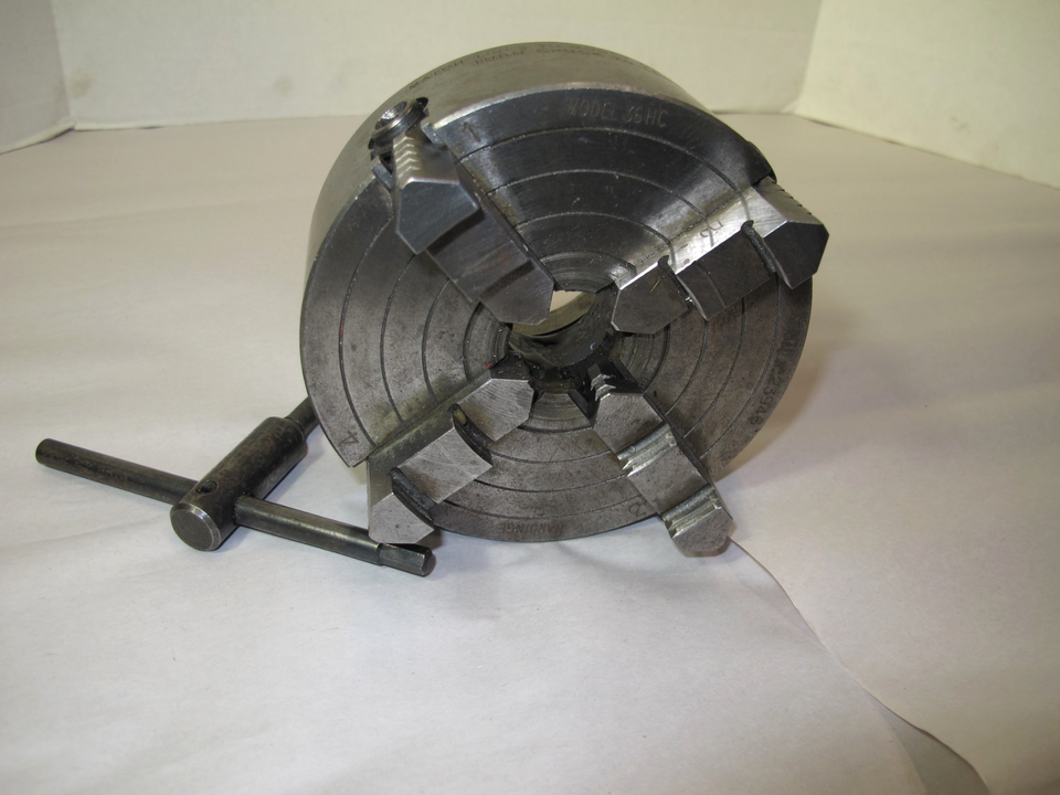 Hardinge 5" 4-Jaw Independant Lathe Chuck with Reversible Jaws Hardinge ...