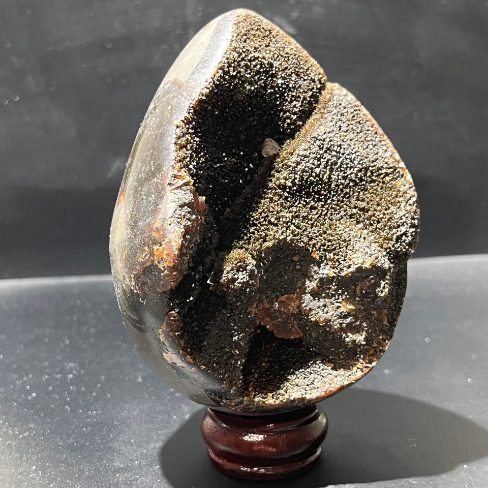 608G Natural Turtle Back Stone Egg Shape Dragon Crystal Crack Gem ...