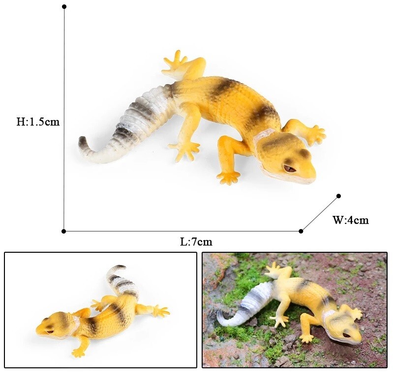 Leopard Gecko Animal Toy PVC Action Figure Doll Kids Toys Party Gifts ...